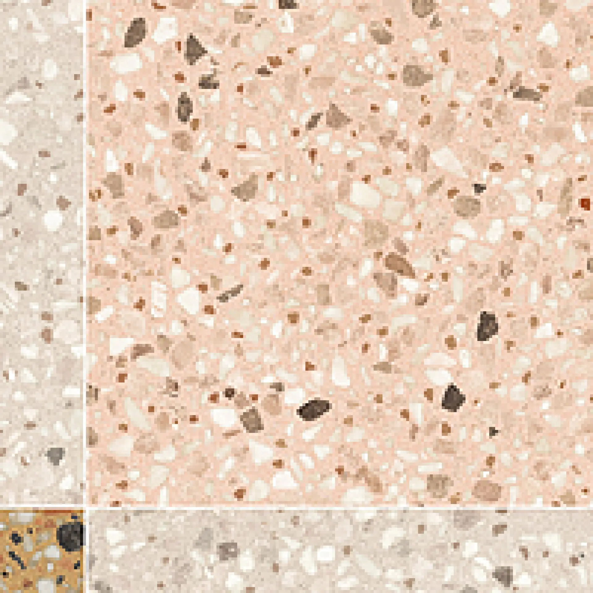 Mosaic tile, terrazzo effect, beige, pink, multicolor 35x35 (Italy ...
