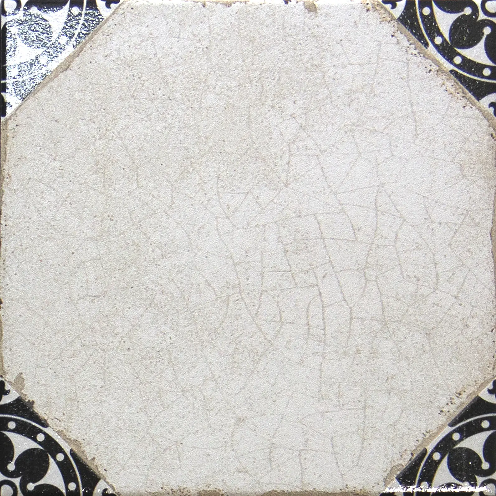 Black & white tiles, crackle glaze effect 23x23 (Spain). Reviews ...