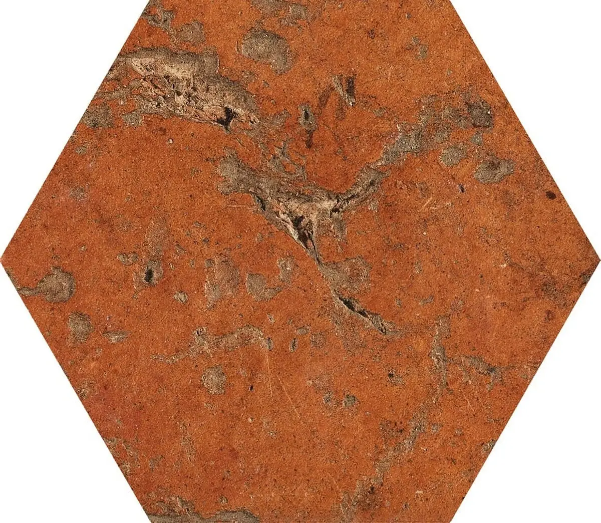 Brown tiles, terracotta effect, hexagon 16x18 (Italy). Reviews. Samples 48h