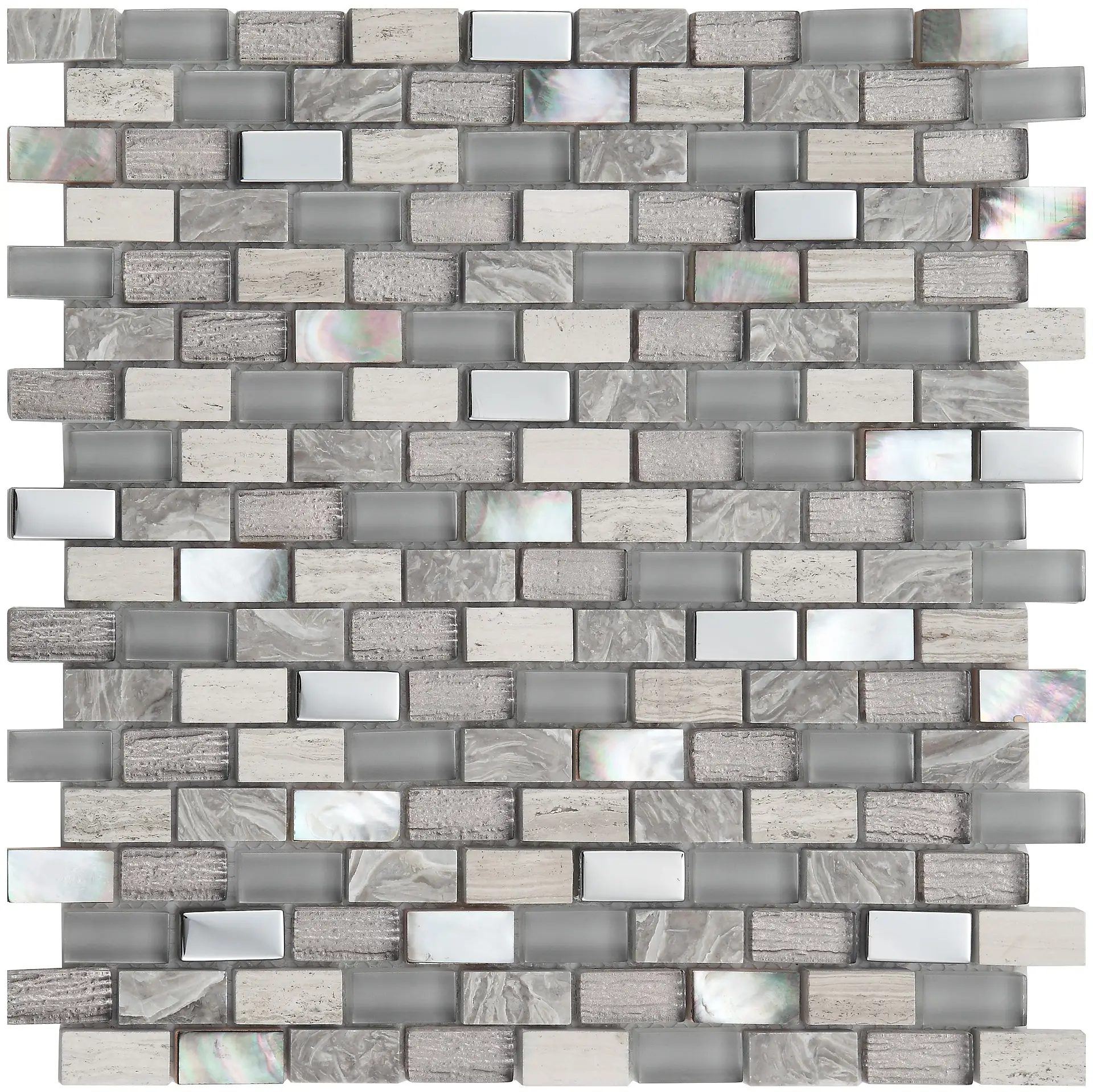 Mosaic tile, mother-of-pearl, other marbles effect, grey 29x30 (Spain)