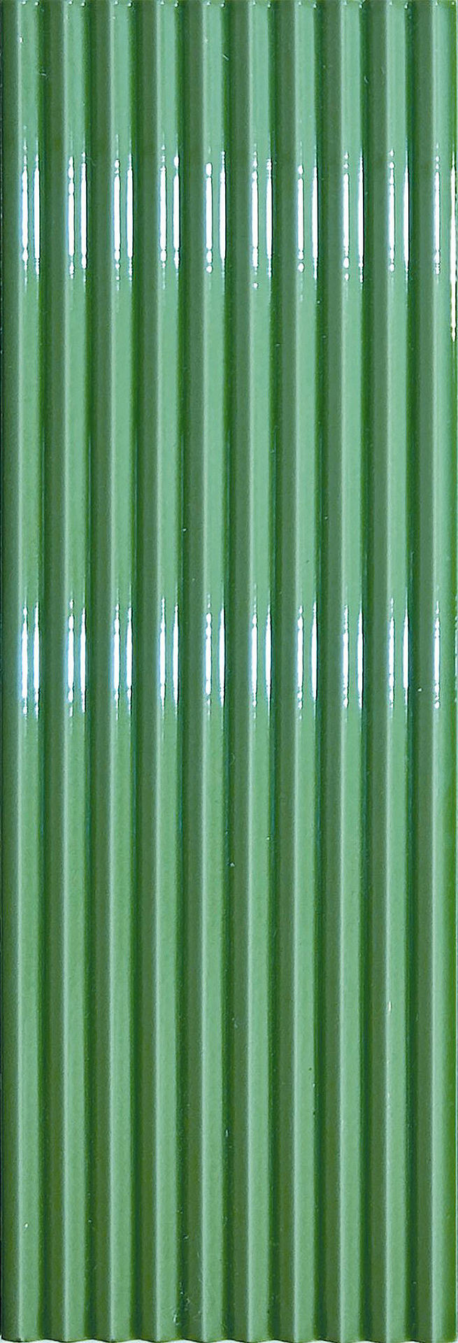 Green tiles, unicolor effect 12x35 (Spain)