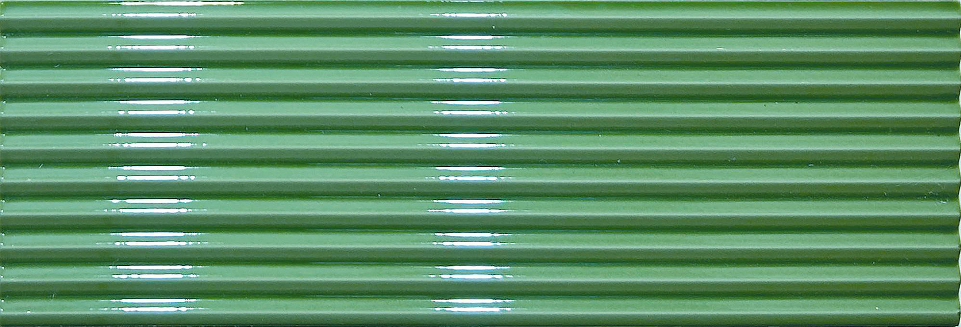 Green tiles, unicolor effect 12x35 (Spain)