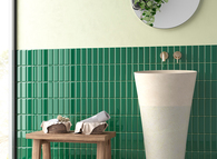 Mayolica Ikon tiles. Style metro, color white
