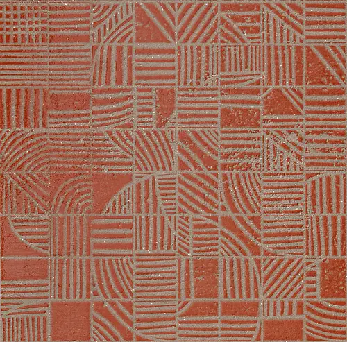 Ceramic Tiles. Color red, use floor, tile patterns geometry