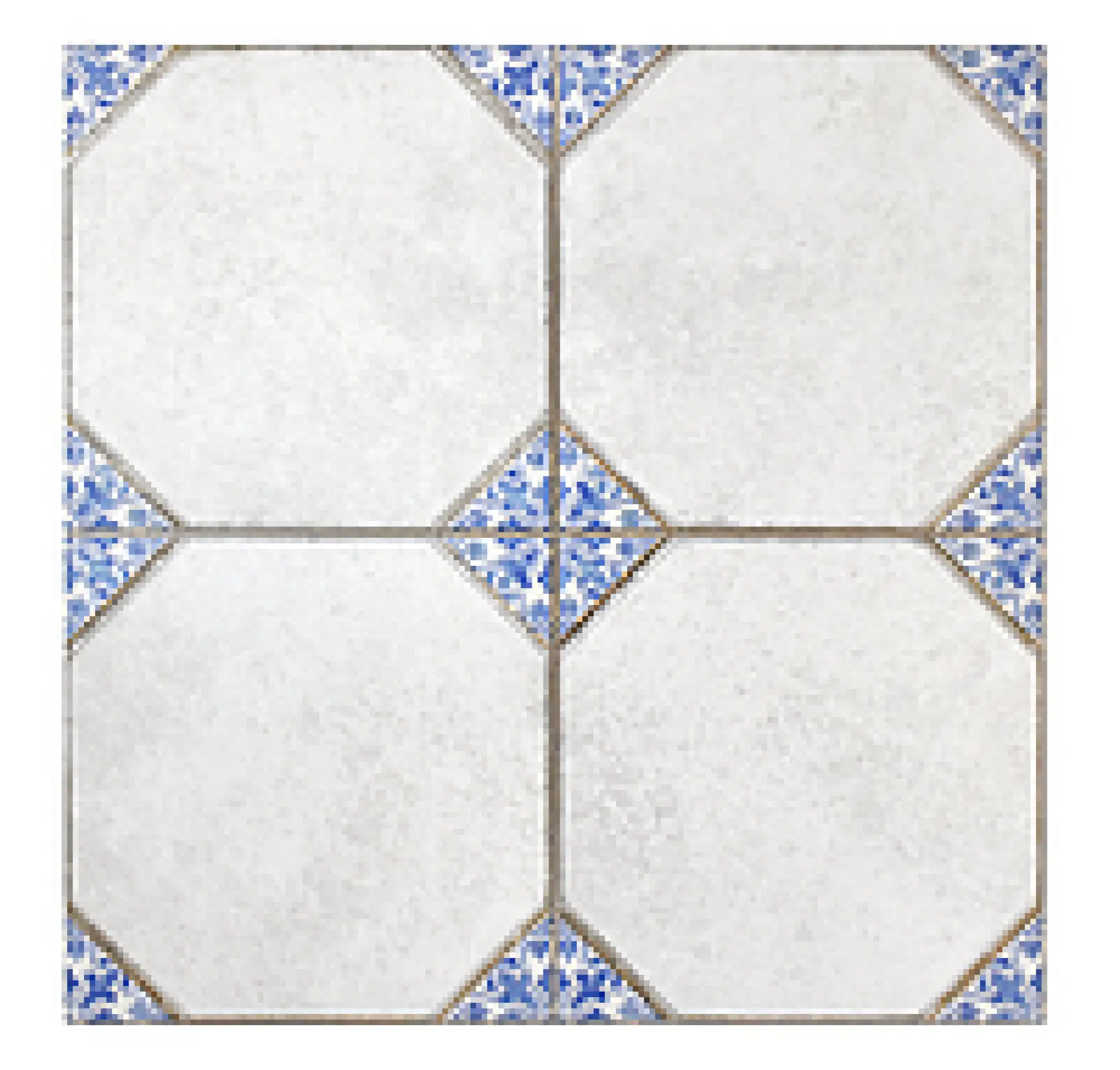 White tiles, faux encaustic tiles effect 33x33 (Spain). Reviews ...