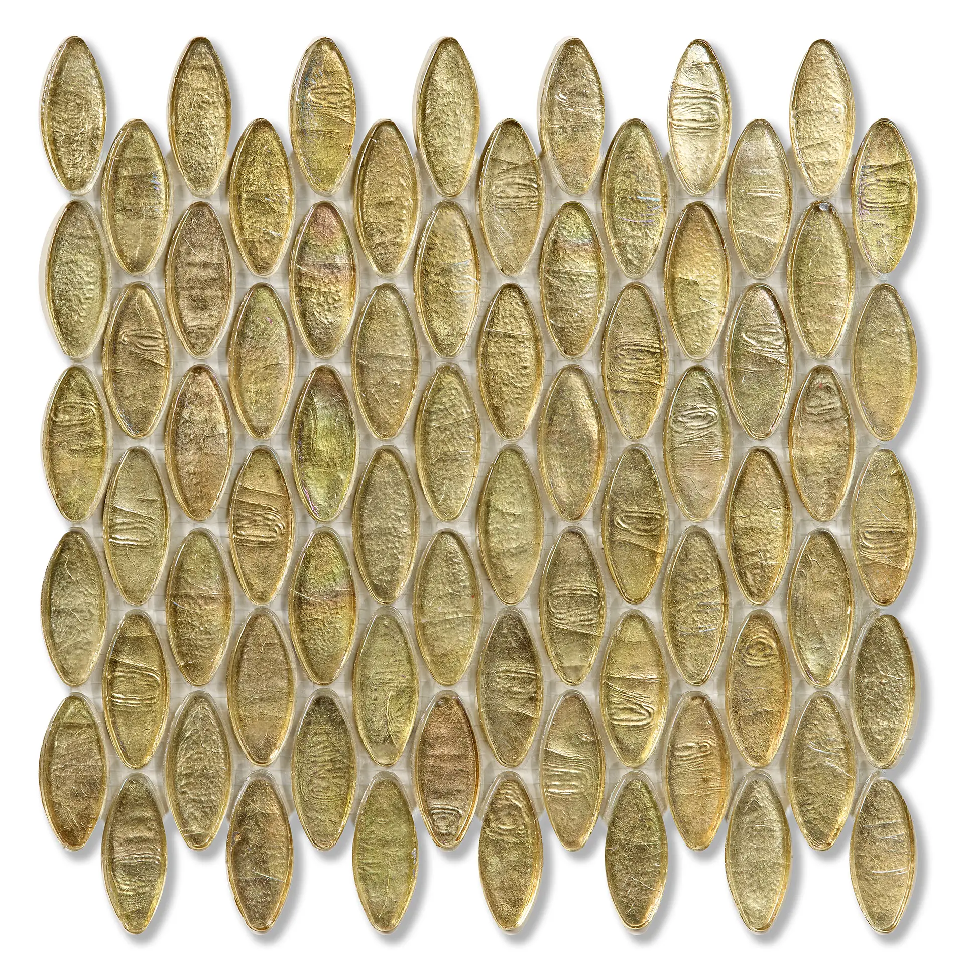 Mosaic tile, gold and precious metals effect, yellow, beige 25x30 ...